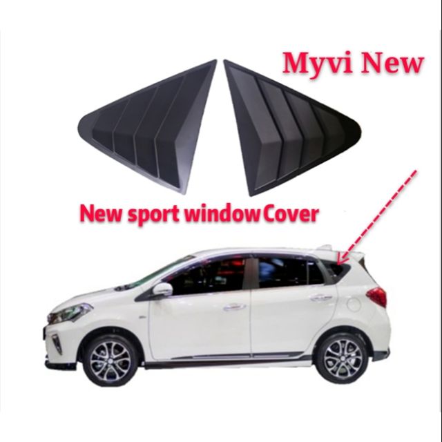 Perodua Myvi New Window Cover Rear Side Louver 3d Window Mirror Cover ...