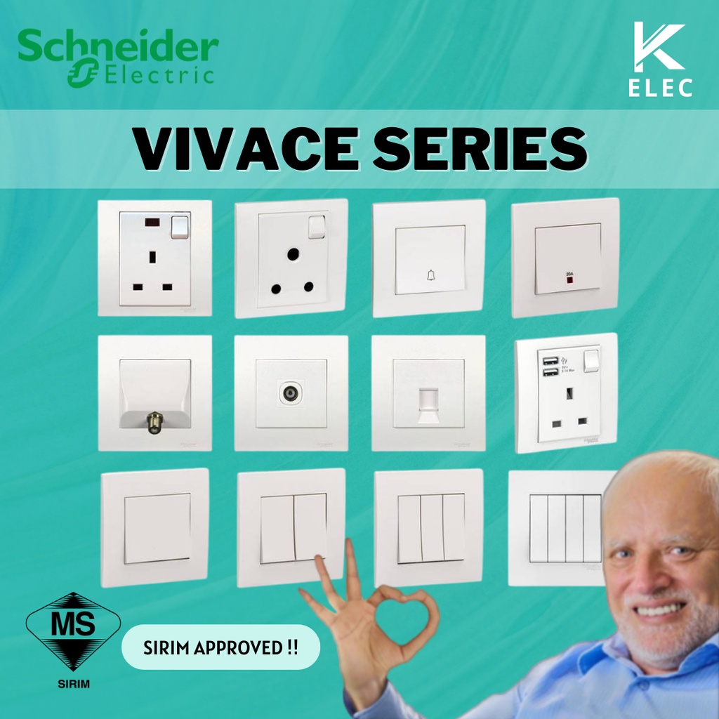 [LOCAL READYSTOCK] SCHNEIDER Vivace Series Switch Socket SIRIM ...