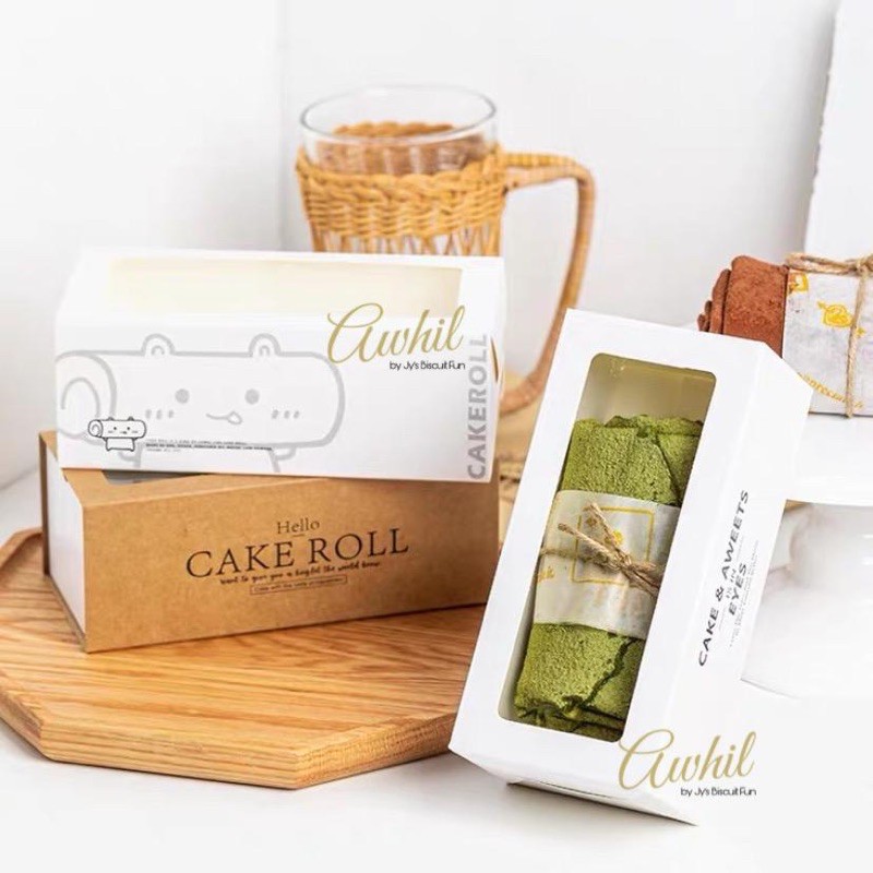 🍰Ready Stock🍰Swiss Roll Window Cake Box/Cake Roll Box/Cake Box | Shopee ...