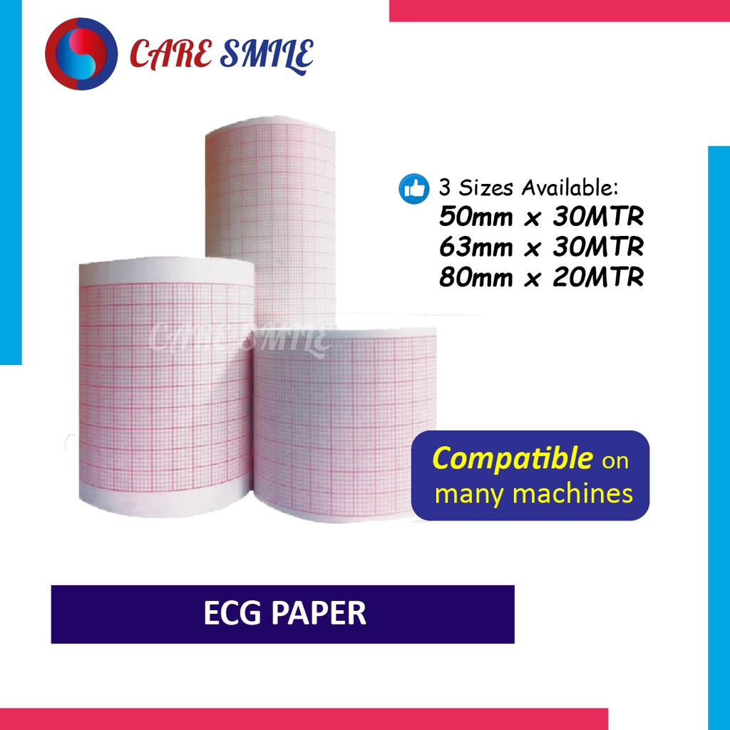 ECG Paper Medical Chart Paper 50mm 63mm 80mm For ECG Machine 1 Roll ...