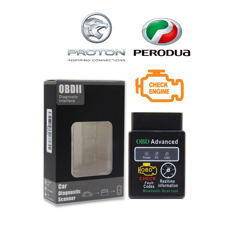 Perodua and Campro OBD2 ELM327 car scanner check engine | Shopee Malaysia