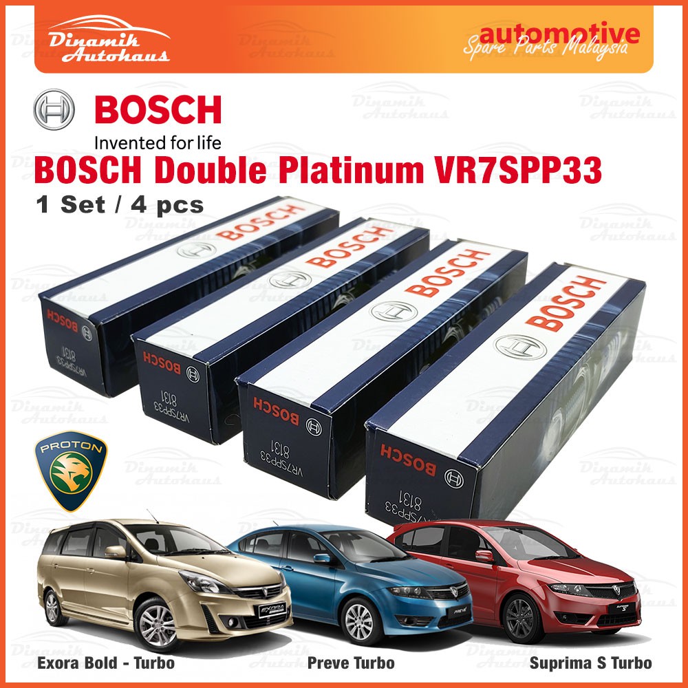 Proton Exora Bold Preve CFE Suprima S Turbo Car Spark Plug Bosch Double ...