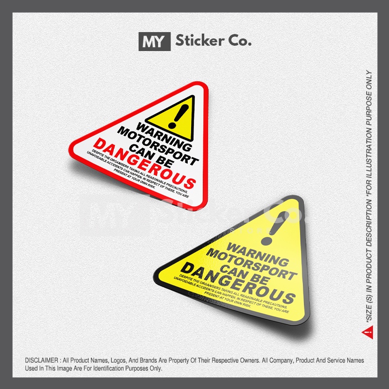 Sticker - Warning Motorsport | Shopee Malaysia