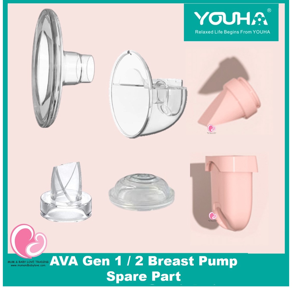 YOUHA Ava Gen 1 / 2 Breast Pump Accessories / Spare Part - Valves / Diaphragm / Funnel / Cup ...