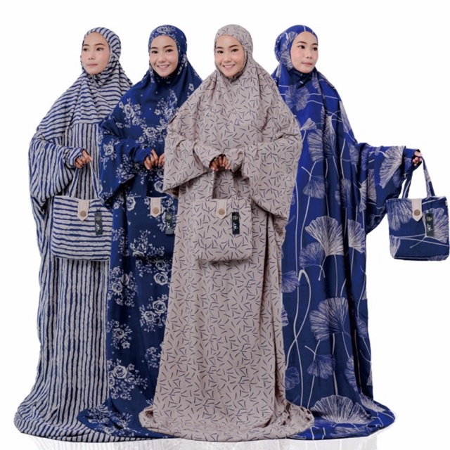 Hadramaut Blue Milo Canal Mukena 3 | Shopee Malaysia