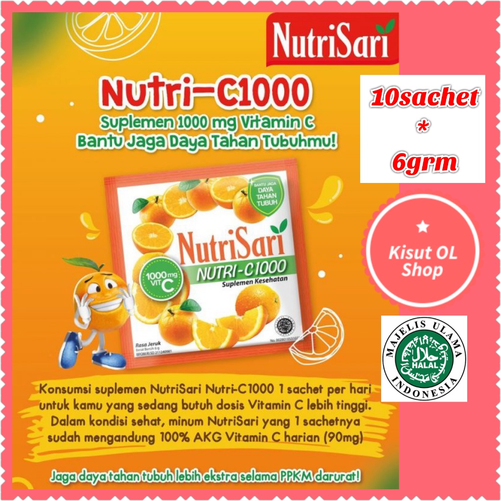(10 SACHET) NUTRISARI 10 sachet X 11gram minuman serbuk rasa buah Asli ...