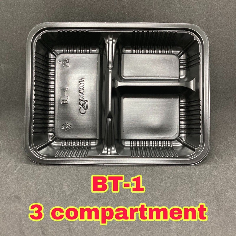 TAPAU - Compartment Lunch Box with Lid [50pcs±] Disposable Food Bento ...