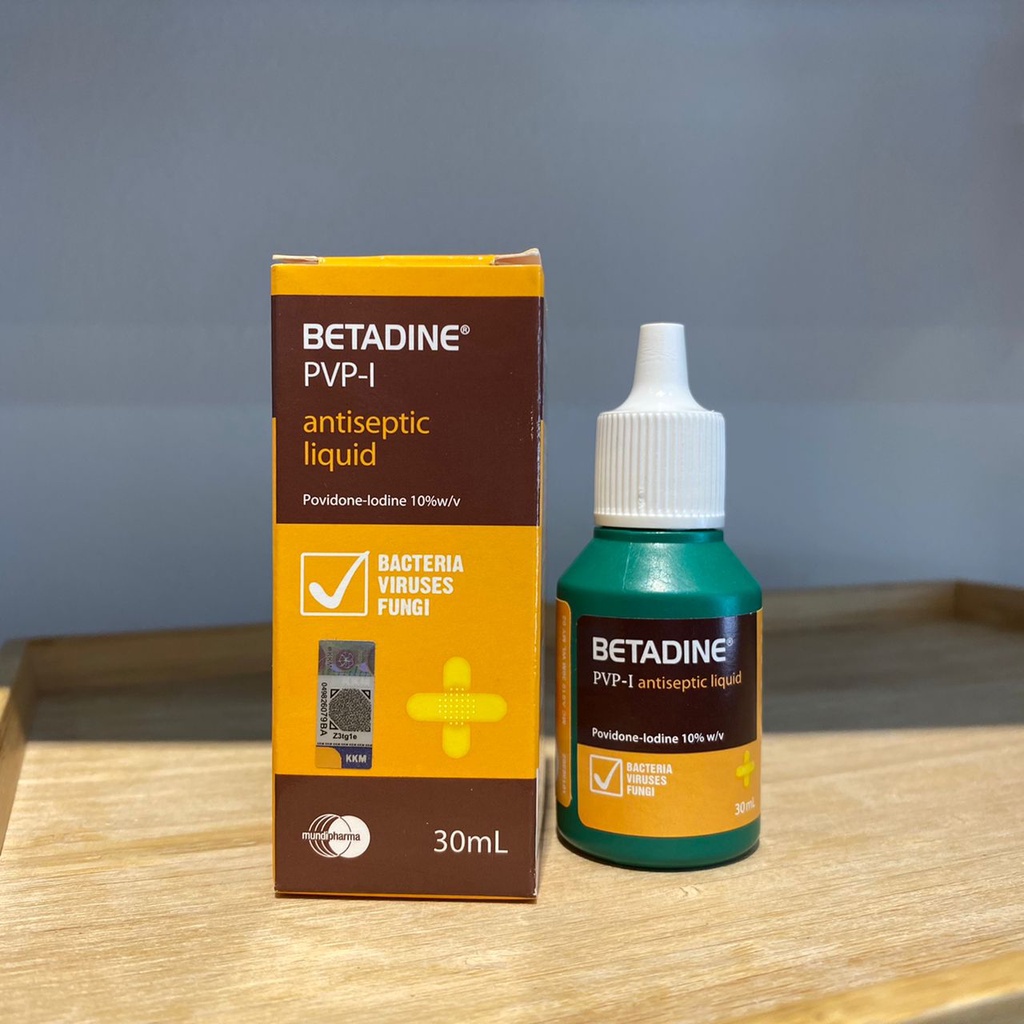 Betadine PVP-I Antiseptic Liquid Povidone-Iodine 10% 30ml | Shopee Malaysia