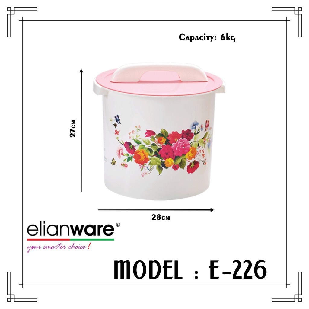 Wecareyou20 5-12KG Plastic Rice Bucket Rice Dispenser Baldi Beras Nasi ...