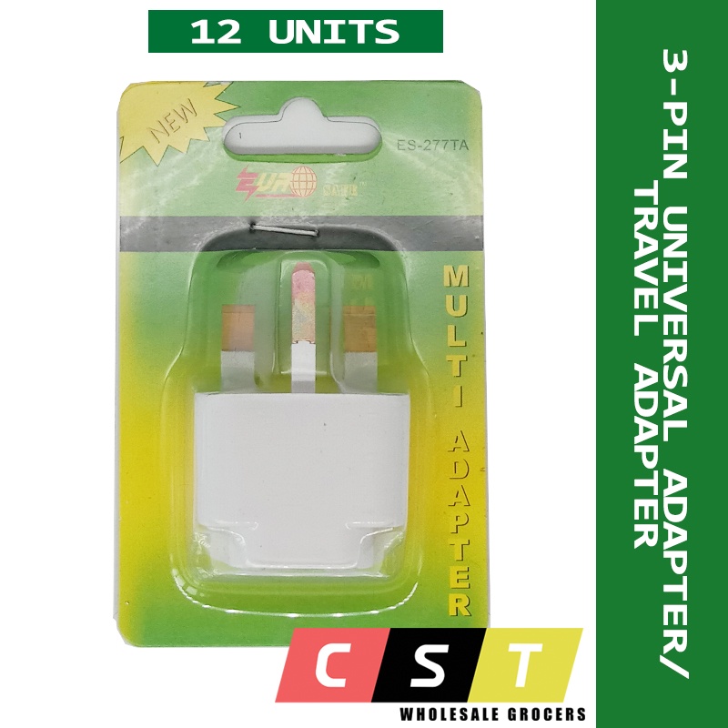 3-Pin Universal Multi Use Adapter / Travel Adapter X 12 Units | Shopee ...
