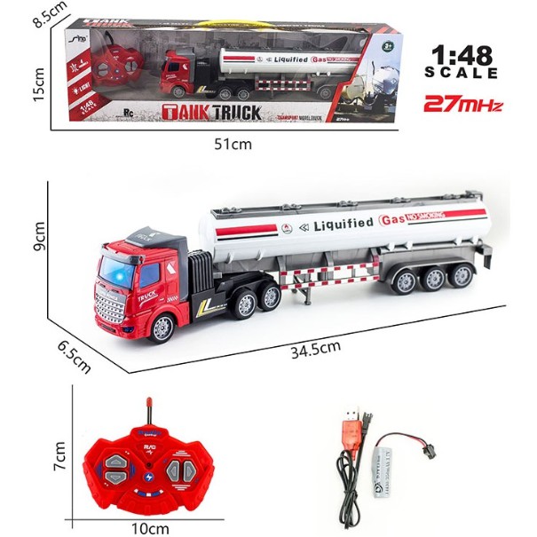 🔥Ready Stock🔥1:48 REMOTE CONTROL TANK TRUCK RC LORI TANGKI for kids ...