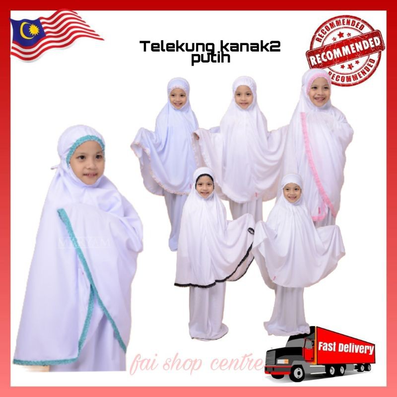 Telekung kanak2 Putih | Shopee Malaysia
