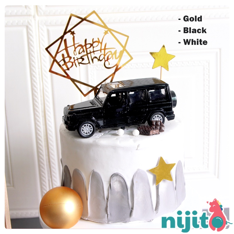 Nijito - Black Car Gold Car Cartoon Car Sport Car Cake Topper Car Cake ...