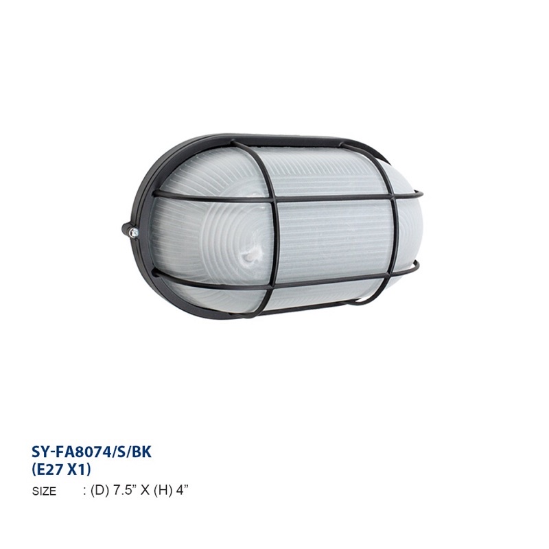 Bulkhead Outdoor Lighting E27 Oval Aluminium Eyelid Aluminium Bulkhead ...