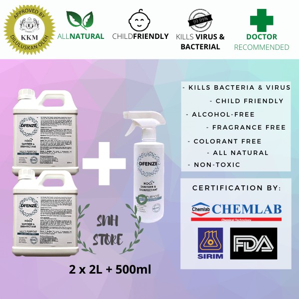 Bundle Promo |Sanitizer & Disinfectant Multi Purpose | DFENZE | Ready ...