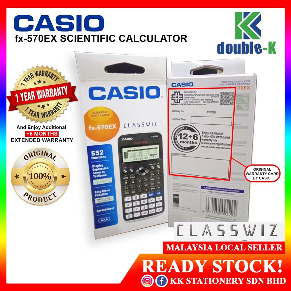 READY STOCK- 🔥 CASIO 🔥 Scientific Calculator FX-570EX Calculator ...