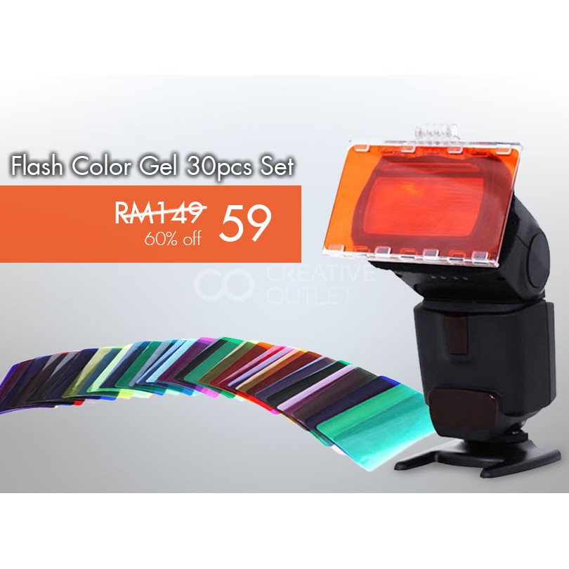 30pcs Set Flash Colour Gel DSLR Speedlite Flashgun filter CTO | Shopee ...