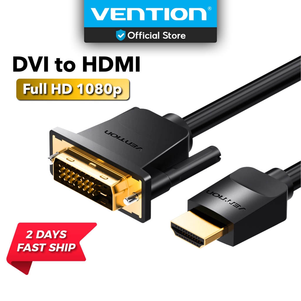 Vention Hdmi To Dvi Cable Bi Directional Dvi D 24 1 Male To Male