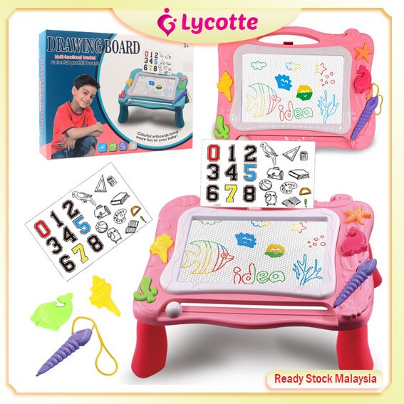 LYCOTTEᵐʸ Big Kids Magnetic 4-Color Drawing Board Erasable Colorful Pad ...