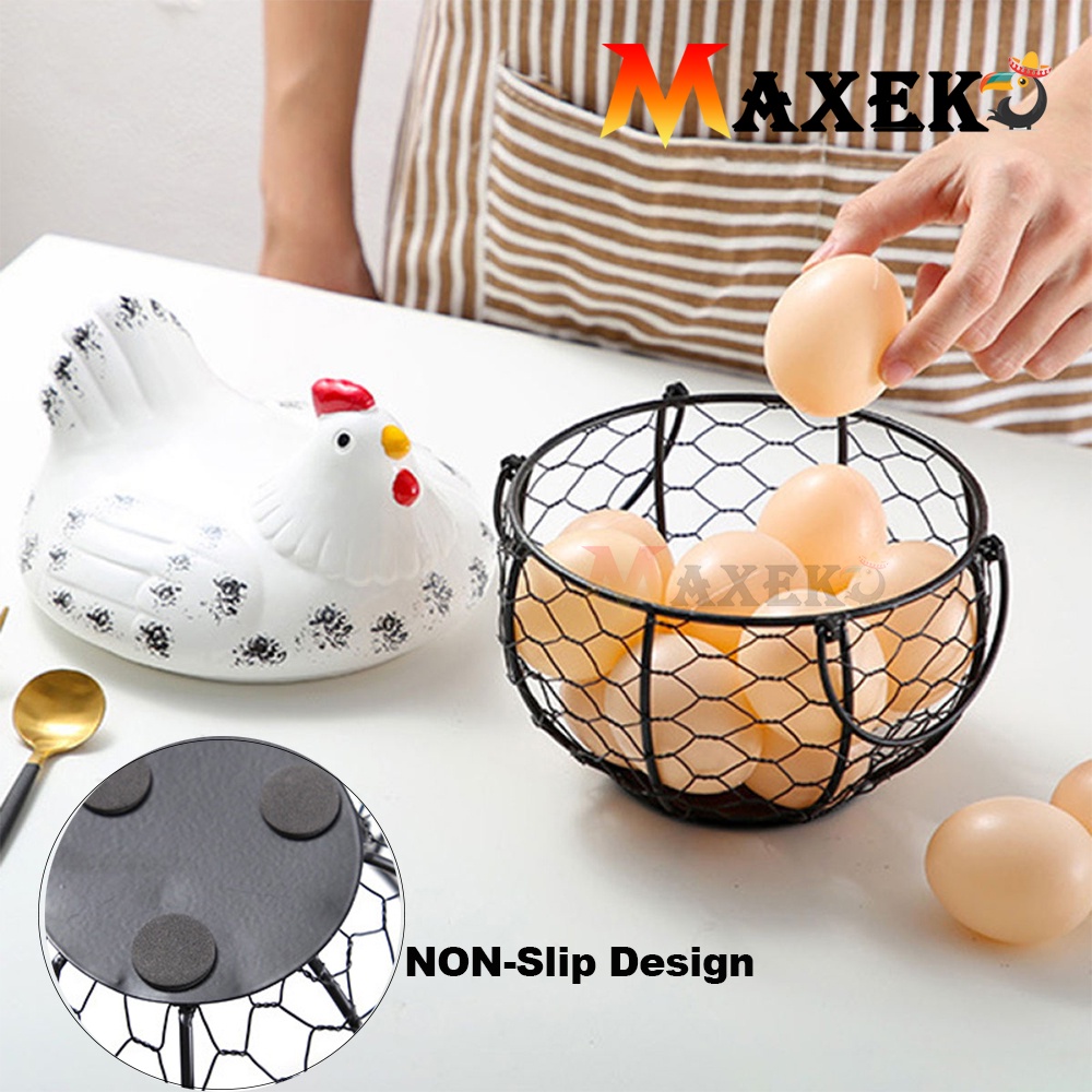 MAXEKO 🕊FC007 Bakul Telur Bakul Penyimpanan Buah-buahan Bekas Penyusun ...