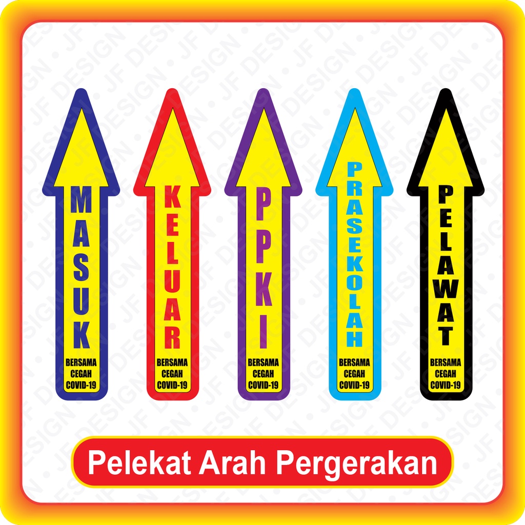 Pelekat Arah Pergerakan / Direction of Movement Stickers [School ...