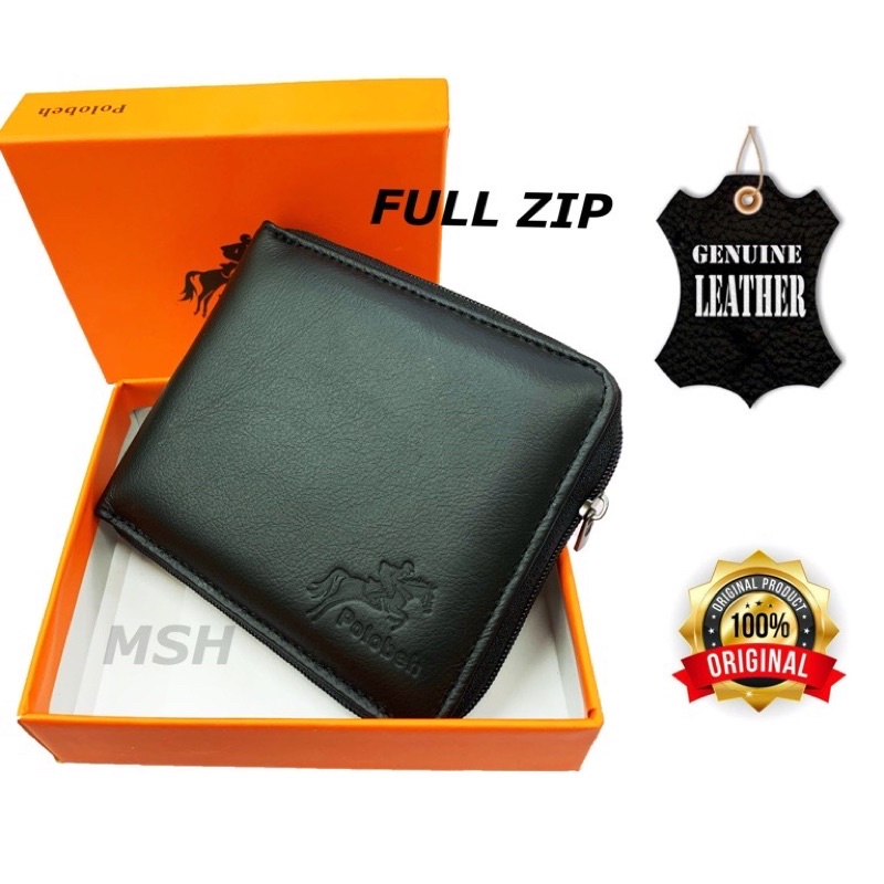 Men’s Leather FULL Zip Wallet #024-1 | Shopee Malaysia