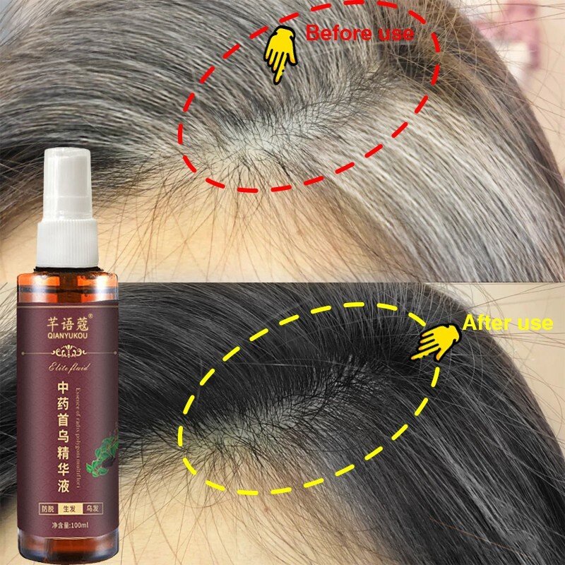 Natural Black Hair spray White hair to black hair Prevent hair Hair ...