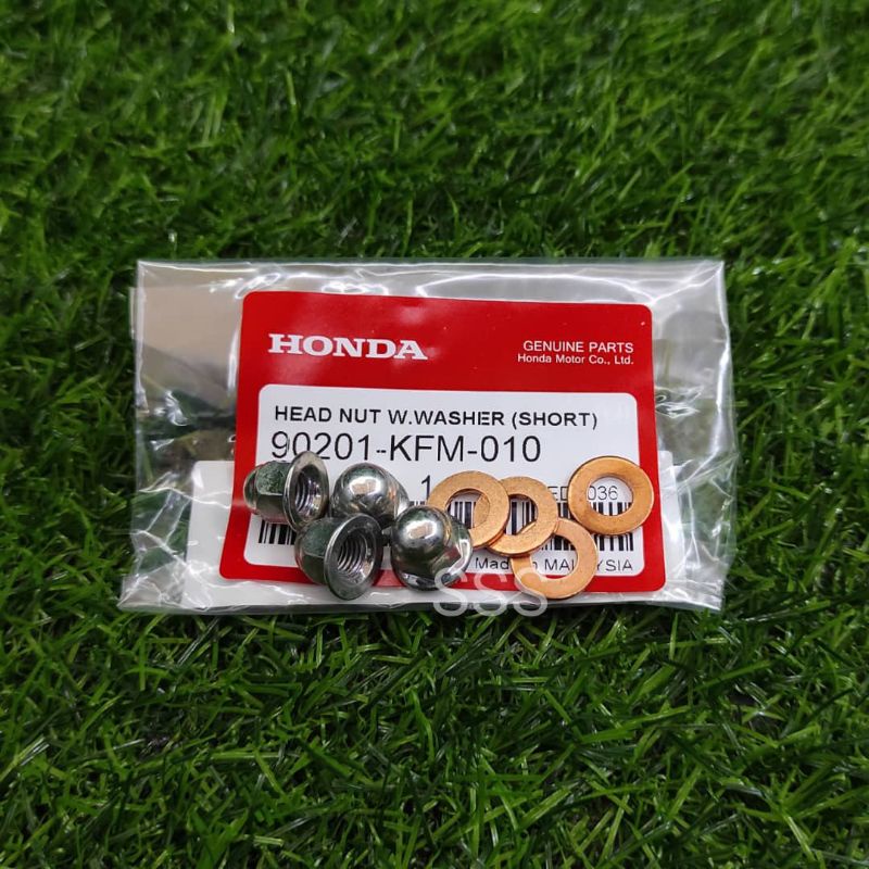 HONDA ORIGINAL EX5 DREAM EX5 CLASS 1 HEAD NUT WITH WASHER COPPER ...