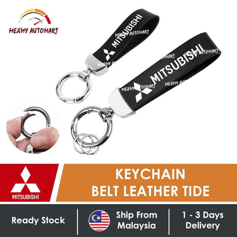 [LEATHER KEY CHAIN] Mitsubishi Car Accessories Accessori Bodykit ...