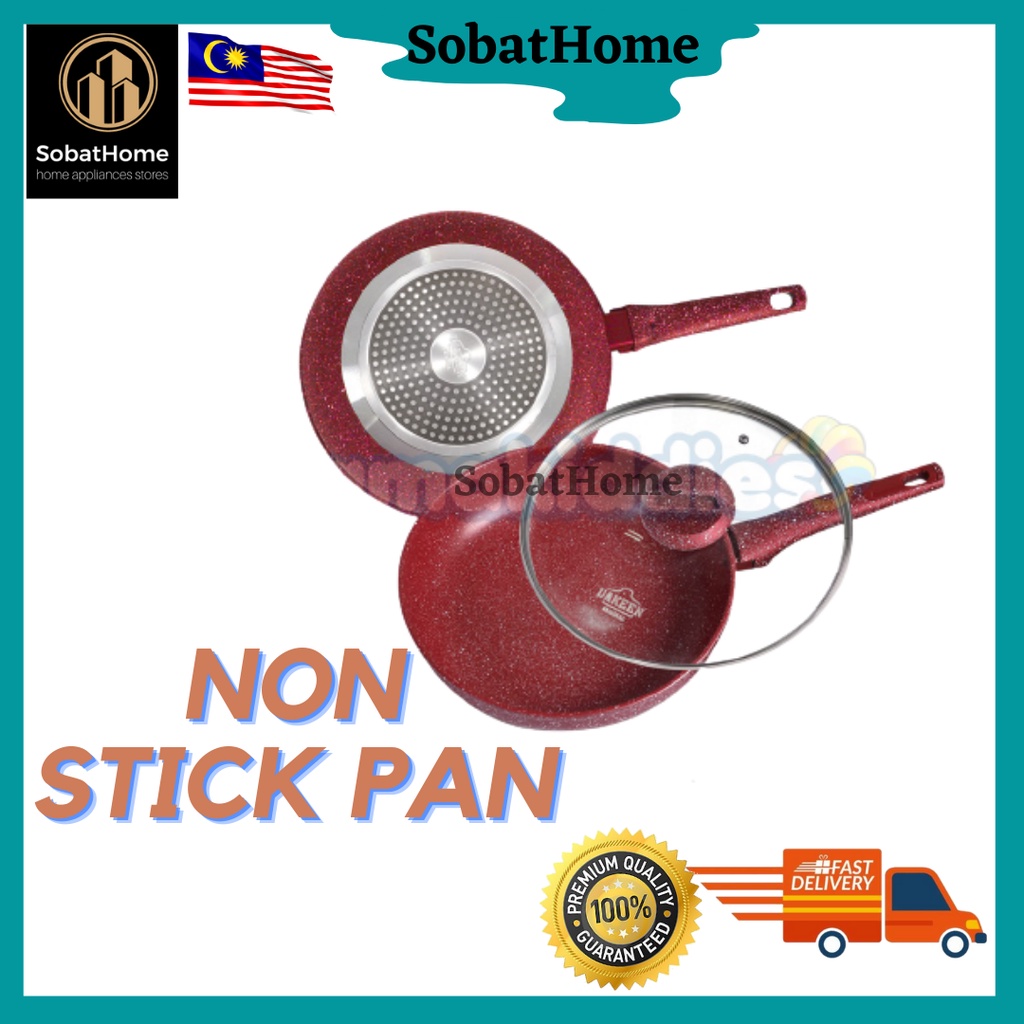 NON-STICK PAN WITH LID-Uakeen Original Forged 20/24/ 28/ 30/32Cm Non ...