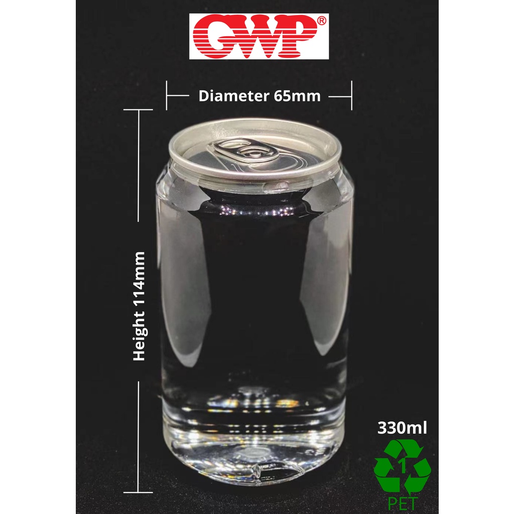 PET Can & PP Can with Alu. Lid 250ml 330ml 500ml 700ml (Ready Stock ...