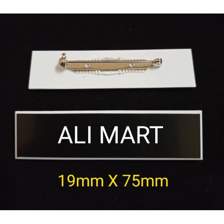 NAME TAG WITH PIN ( PLATE ONLY NO ENGRAVING SERVICE ) | Shopee Malaysia