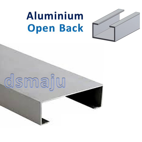 Aluminum Open Back 4ft / 6ft Aluminium Hollow Bar Open Back | Shopee ...