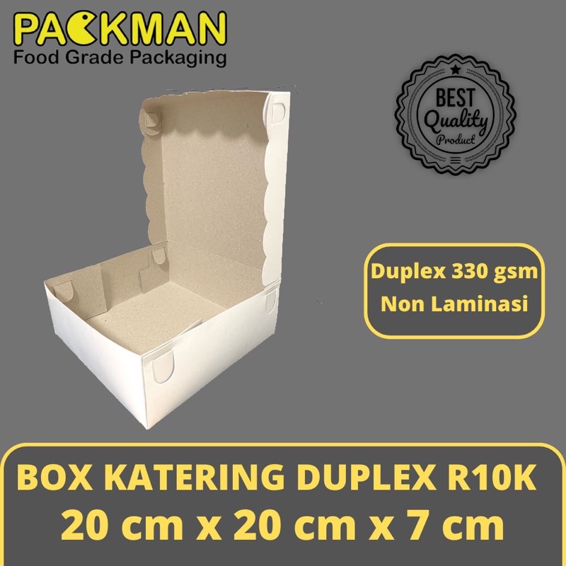 Duplex R10K CATERING BOX / RICE DUS 20x20 / 330gsm THICK CAKE FOOD BOX ...