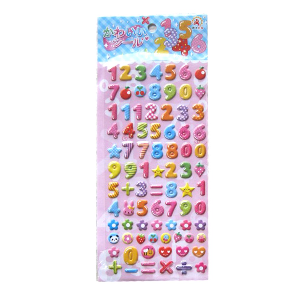 Numbers 3D Stickers (PPD) | Shopee Malaysia