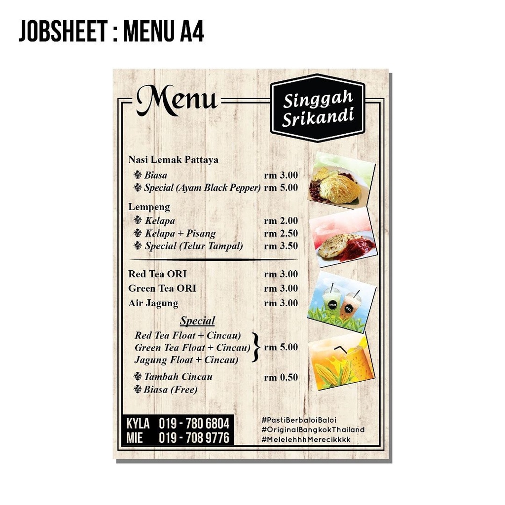 Menu saiz a4 a3 laminate plastik PRINT 1 SIDE | Shopee Malaysia