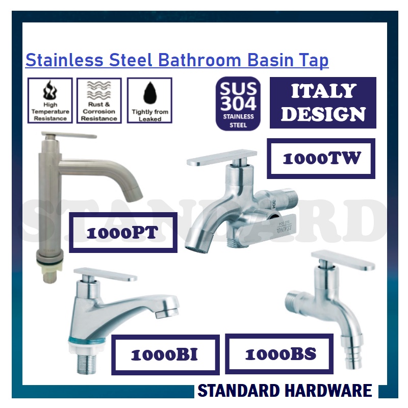 SUS304 Stainless Steel Bathroom Faucet / Basin Tap / Two Way Tap ...