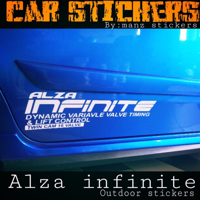 Perodua Dvvt Alza infinite car stickers (1set) left &right /stickers ...