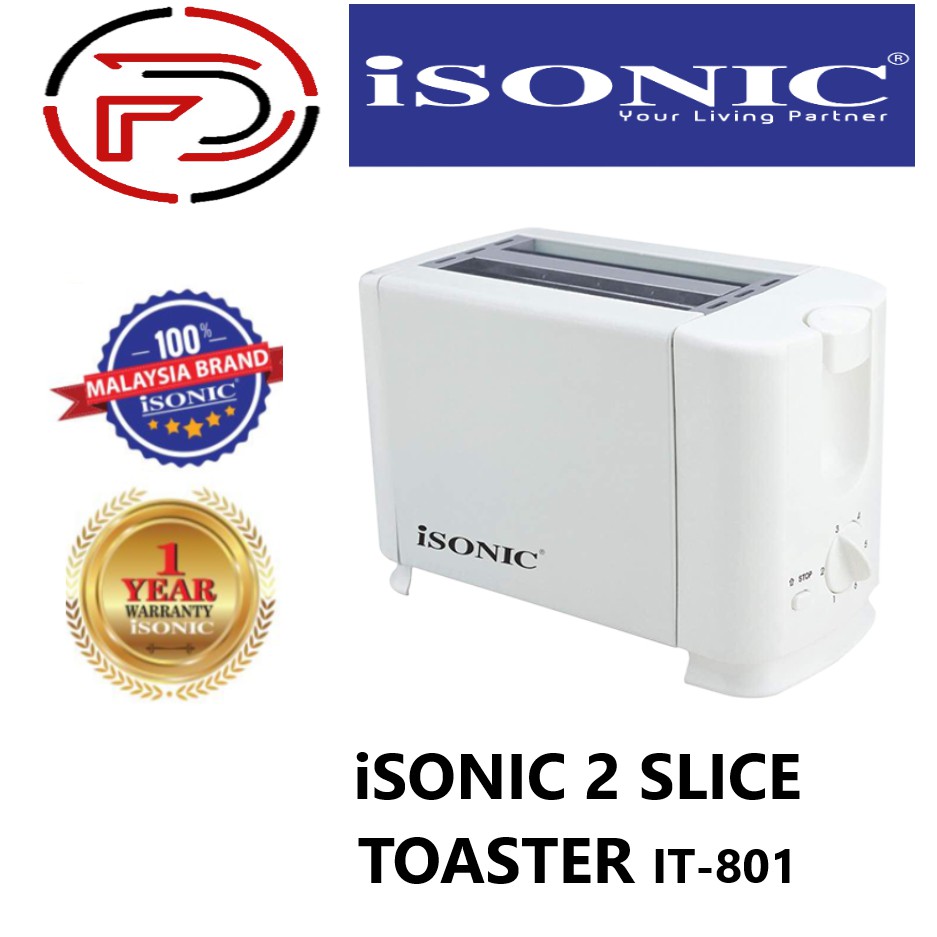 ISONIC Toaster 2 Slice Pembakar Roti ( IT801) [ READY STOCK ] | Shopee ...