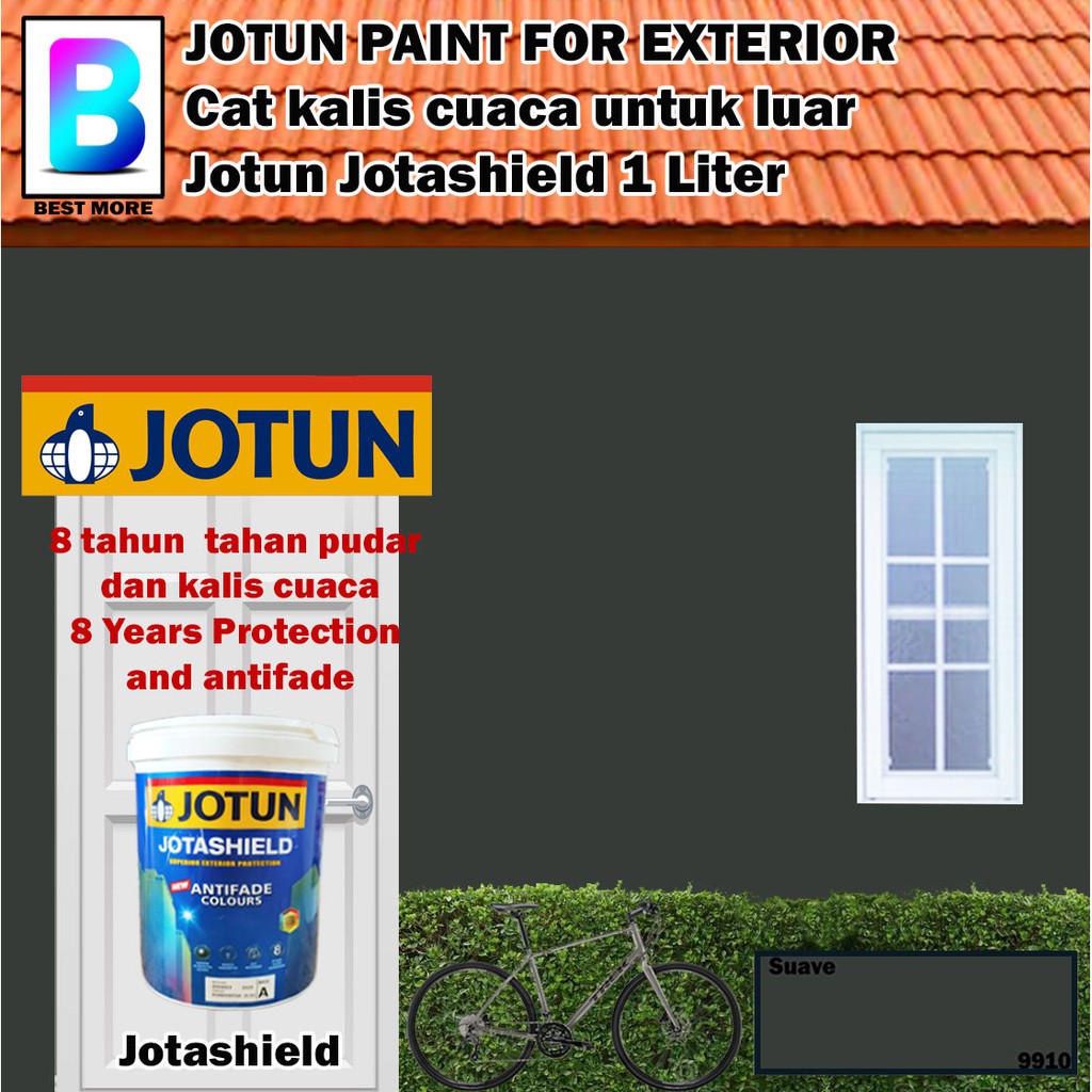 Jotun Jotashield Paint 1 Liter Midnight 3165 / Suave 9910 / Buttery ... Jotun Jotashield Paint 1 Liter Midnight 3165 / Suave 9910 / Buttery ...