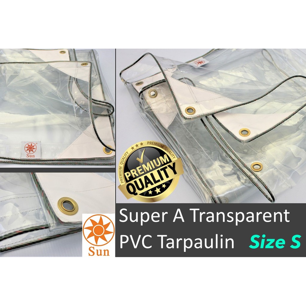 Size S Transparent Super A PVC Tarpaulin Ready Made Cover Sidewall ...