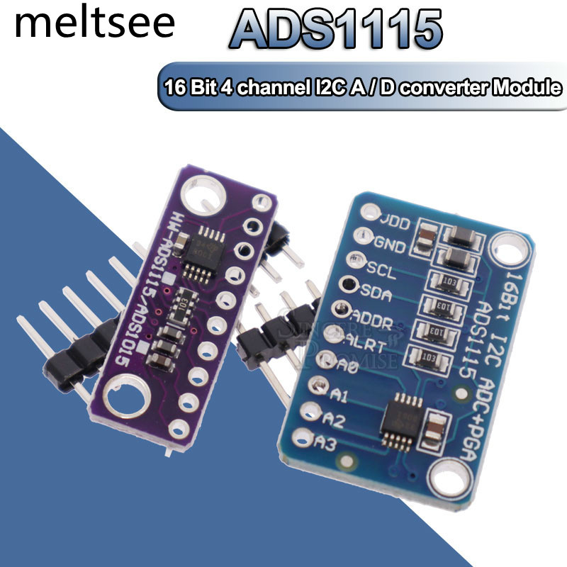 I2C ADS1115 16 Bit ADC 4 channel Module with Programmable Gain ...