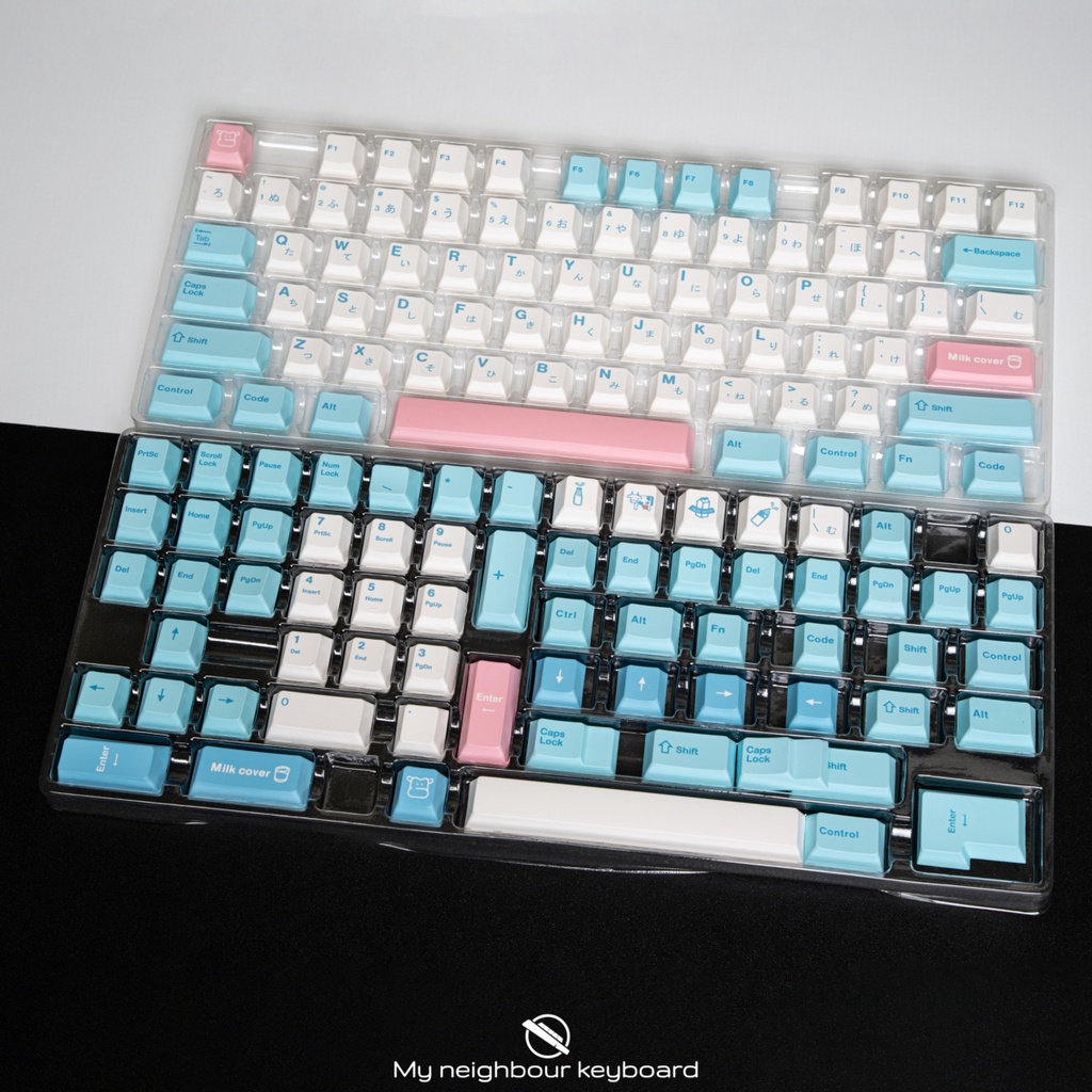 Milk Cover Japanese PBT Dye Sub Keycaps/Keycap Set | Shopee Malaysia