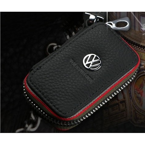 VW Volkswagen Car Key Pouch / Key Chain / Key Holder Genuine Leather ...