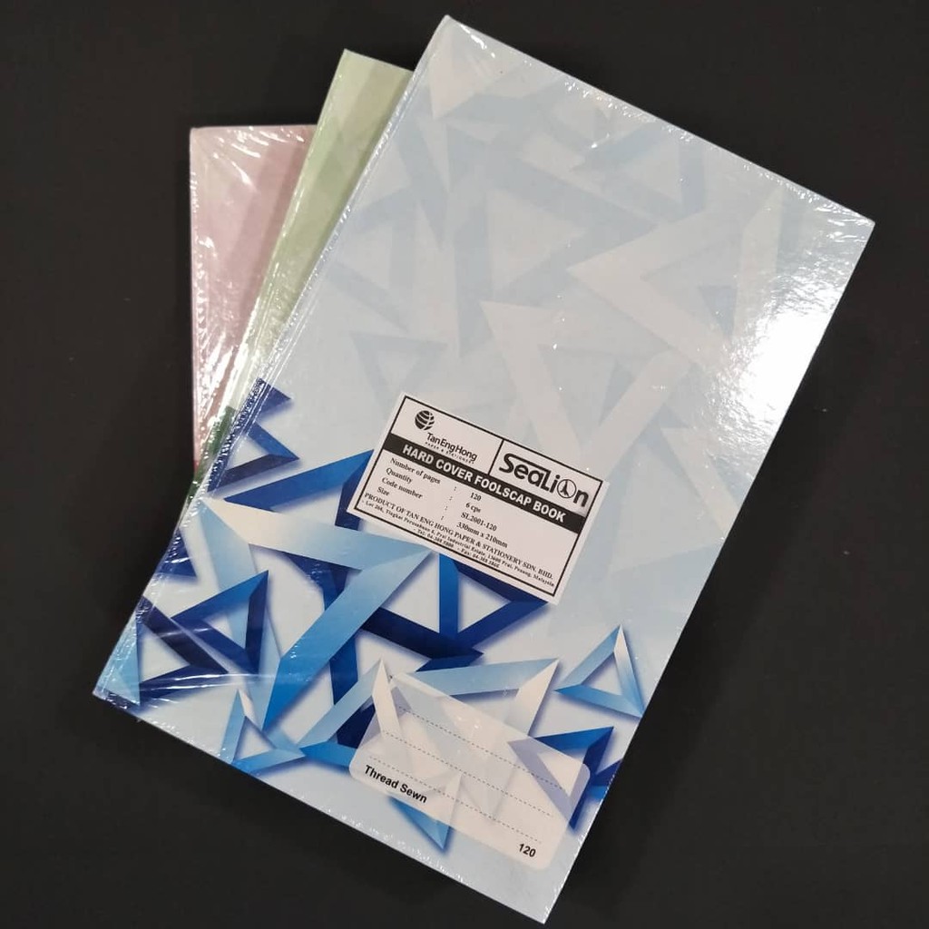 Sealion F4 Hard Cover Foolscap book / Buku Log Panjang Kulit Tebal 120 ...