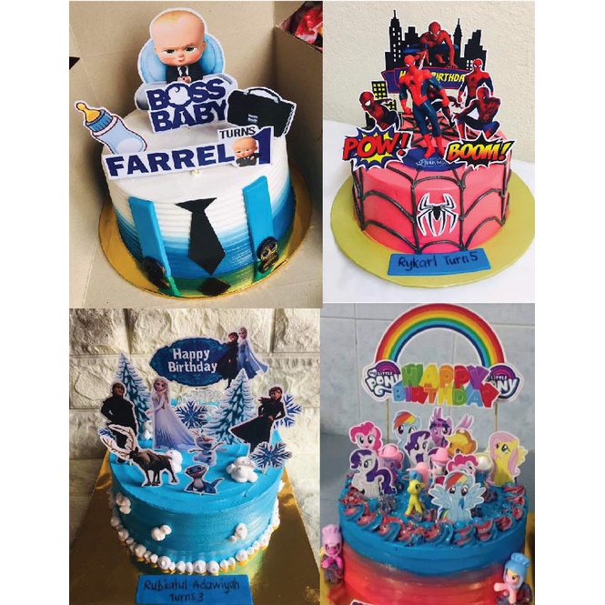 CAKE TOPPER CARTOON / TOPPER KEK PELBAGAI KARTUN | Shopee Malaysia