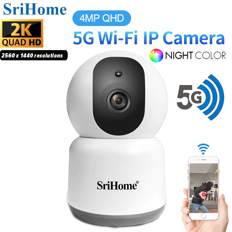 🚀 5G WiFi Camera CCTV SH038 2K 4MP QUAD HD IP Security Cam Full Color ...