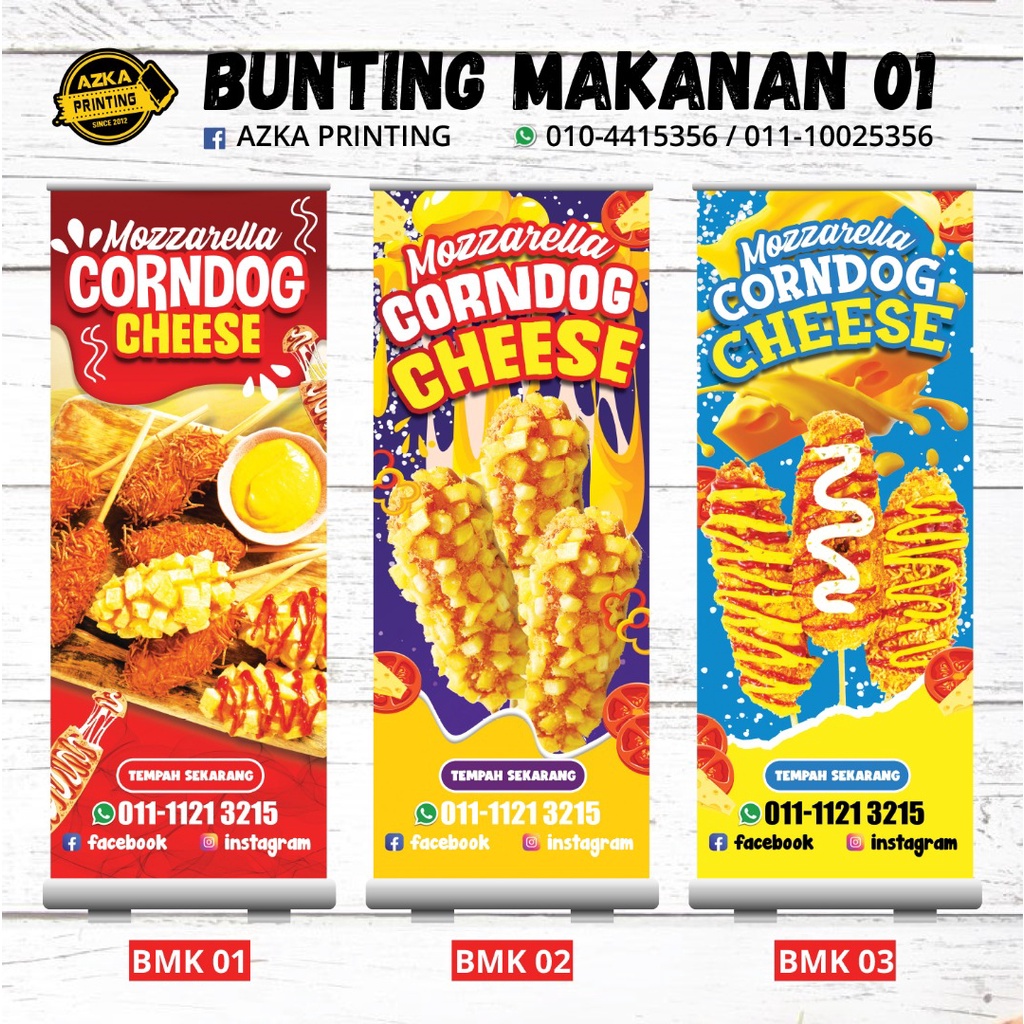 BUNTING MAKANAN GERAI BAZAAR 🔥 | JAGUNG | PIZZA | TAKOYAKI | SUSHI ...