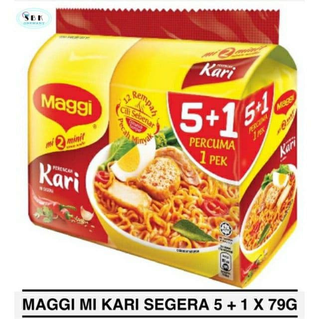 MAGGI MI SEGERA CURRY INSTANT NOODLES FOOD READY STOCK HALAL | Shopee ...