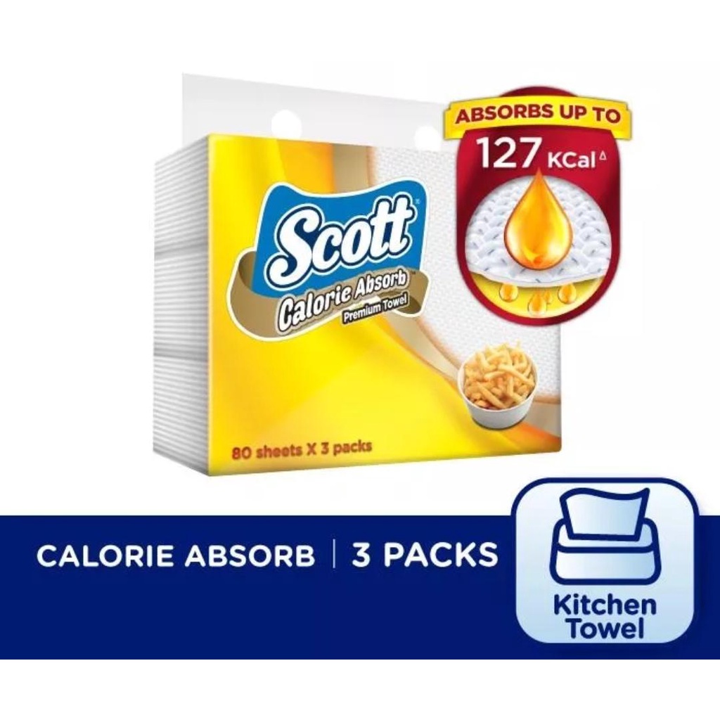 Scott Calorie Absorb Soft-Pack Kitchen Towel (80's) | Shopee Malaysia